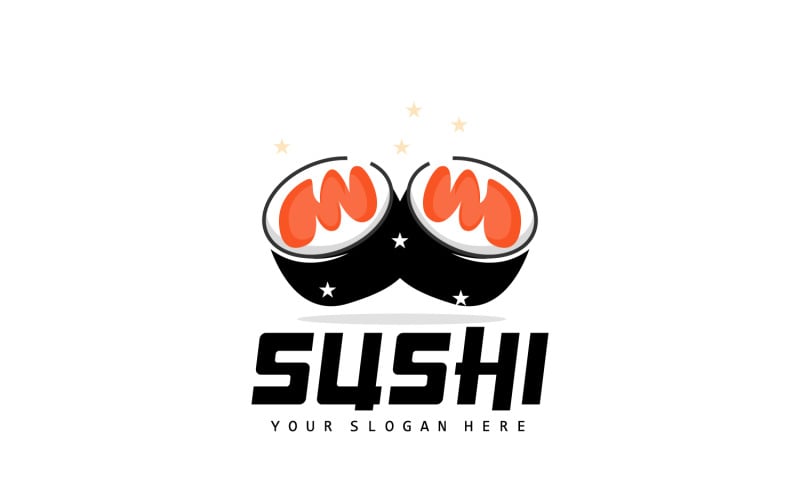 Sushi logo simple design sushi japaneseV1 - TemplateMonster