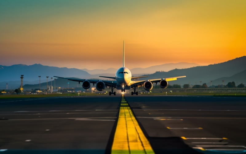 Commercial Airbus Charter Airline front view Photography 156