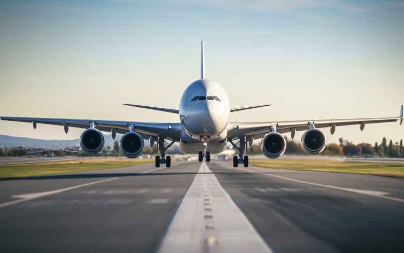 Vue de face de la compagnie aérienne commerciale Airbus Charter ...