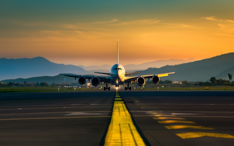 Vue de face de la compagnie aérienne commerciale Airbus Charter ...