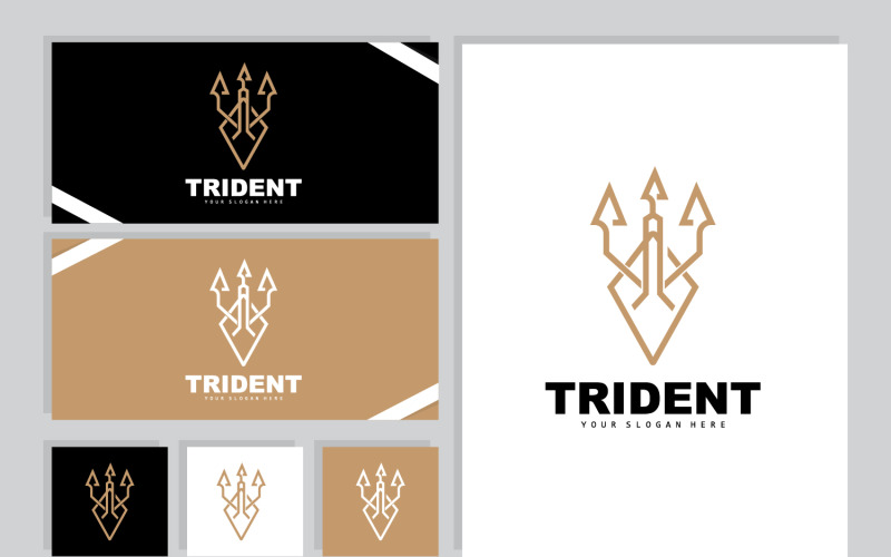 Netuno Poseidon Tridente Logo Lança SimpleV13