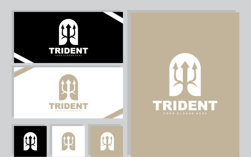 Netuno Poseidon Tridente Logo Lança SimpleV7