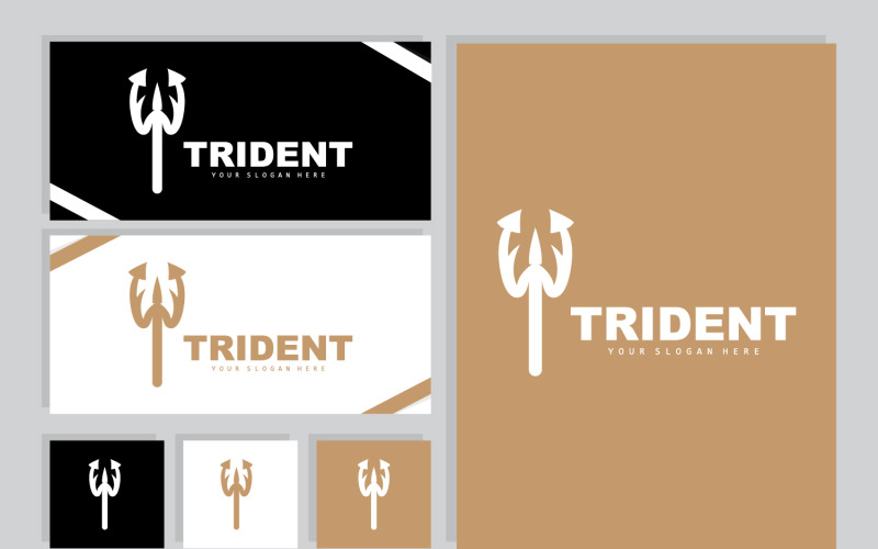 Netuno Poseidon Tridente Logo Lança SimpleV8