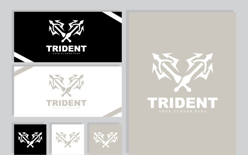 Netuno Poseidon Tridente Logo Lança SimpleV16