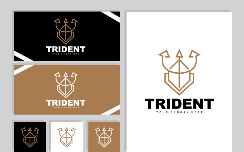 Netuno Poseidon Tridente Logo Lança SimpleV18