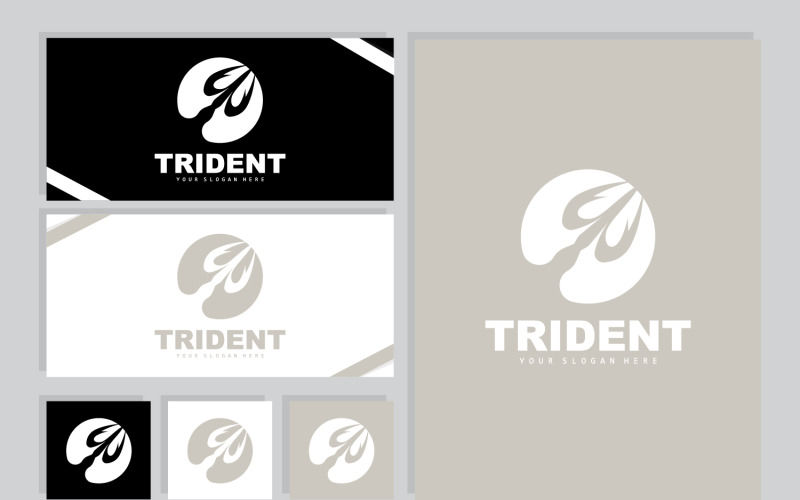 Netuno Poseidon Tridente Logo Lança SimpleV22