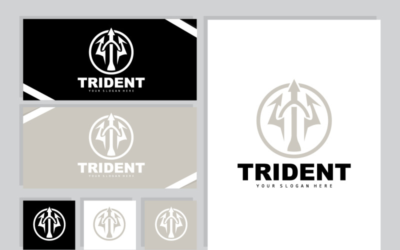 Netuno Poseidon Tridente Logo Lança SimpleV23