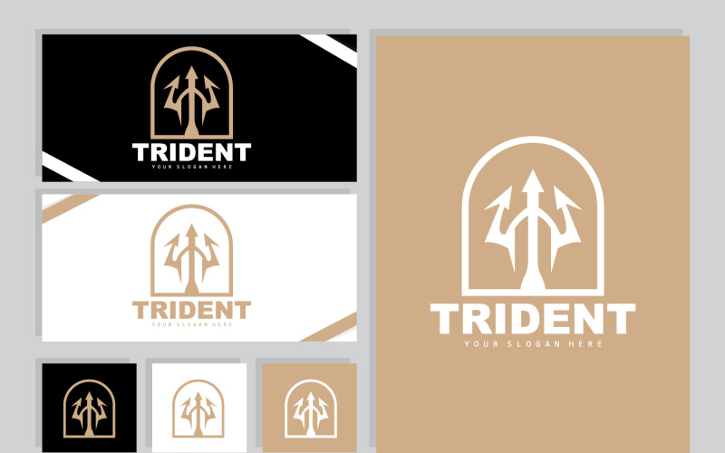 Netuno Poseidon Tridente Logo Lança SimpleV26