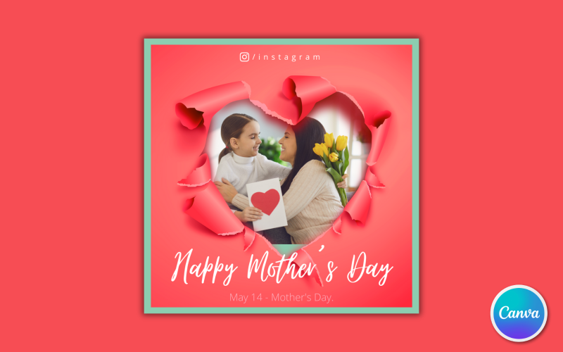 Mothers Day Social Media Template 25 - Editable in Canva