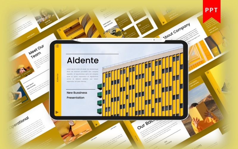 Aldente - İş PowerPoint Şablonu #415339 - TemplateMonster