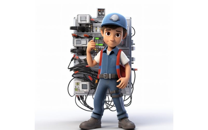 3D pixar Character Child Boy with relevant environment 49