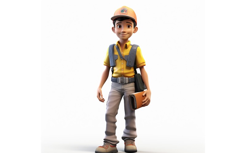 3D pixar Character Child Boy with relevant environment 108