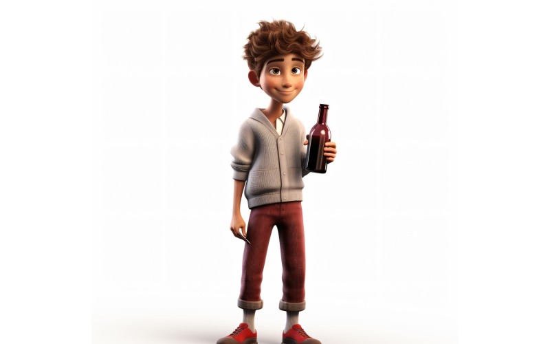 3D pixar Character Child Boy with relevant environment 61