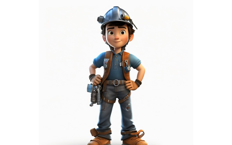 3D pixar Character Child Boy with relevant environment 84