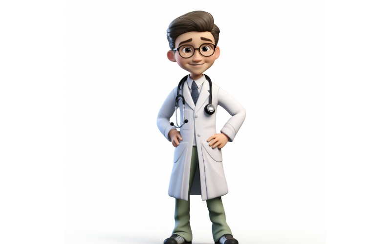3D pixar Character Child Boy with relevant environment 89