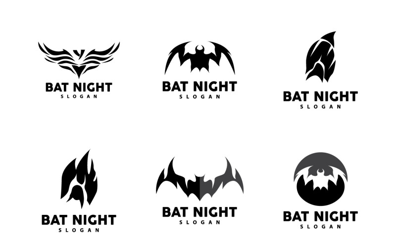 Bat Logo Bat Animal Vector HalloweenV2 - TemplateMonster