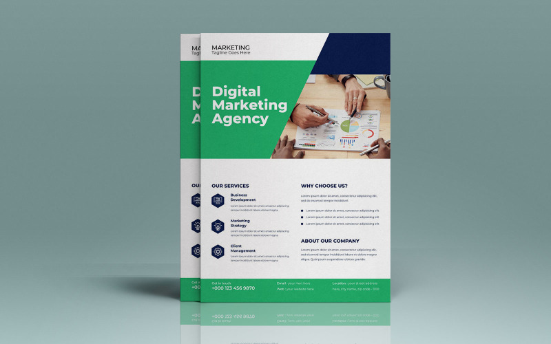 Corporate Retreat Marketing Flyer Template - TemplateMonster