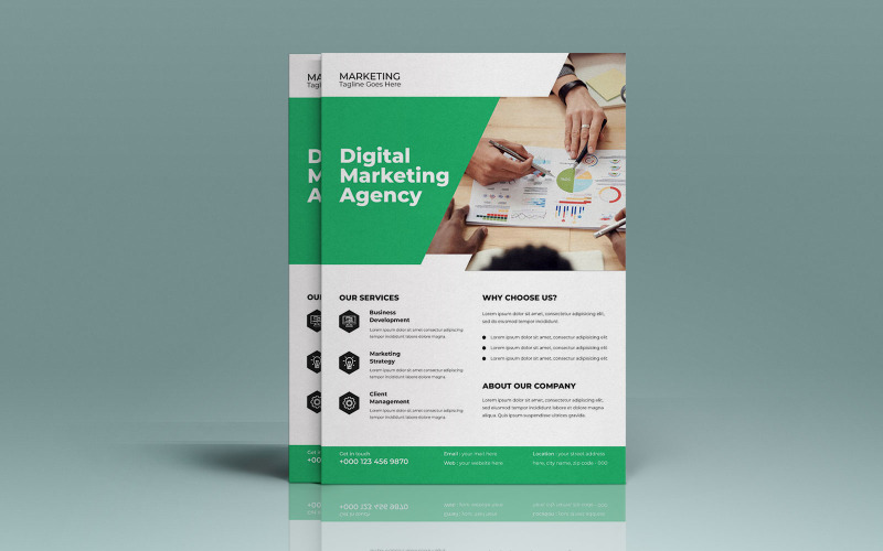 Elegant Business Conference Marketing Flyer - TemplateMonster