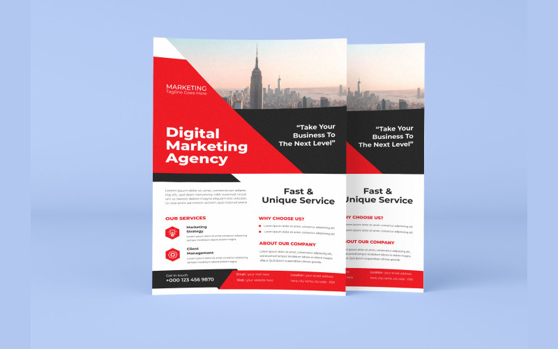 Business Marketing Flyer Template Design - TemplateMonster