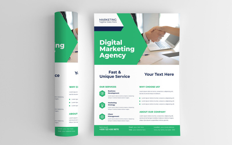 Business Software Solutions Marketing Flyer - TemplateMonster