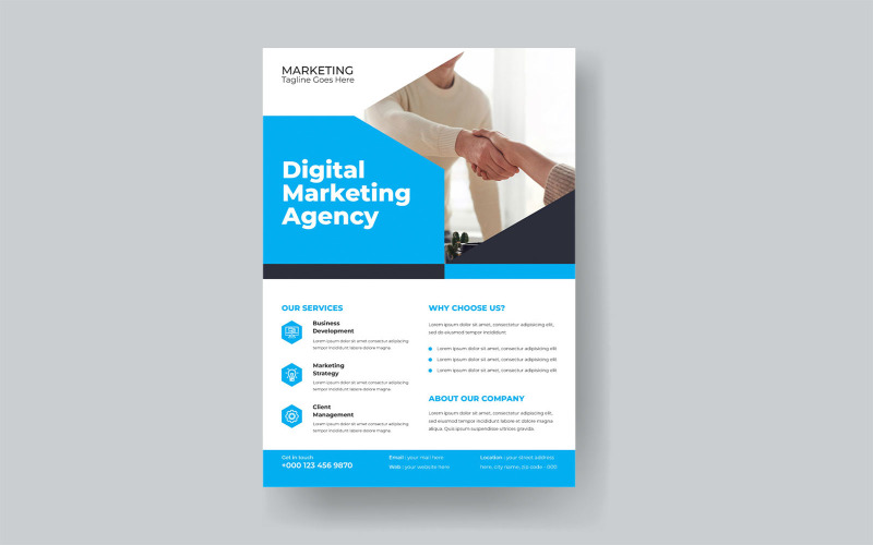 Corporate Fundraising Event Marketing Flyer - TemplateMonster