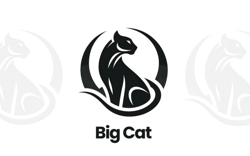 Big Cat Modern Vector Logo #416262 - TemplateMonster