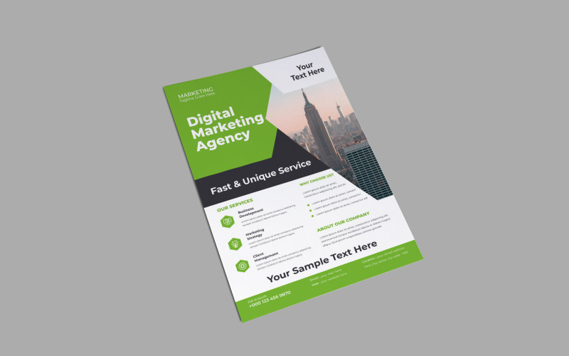 Digital Transformation Seminar Marketing Flyer Vector Layout