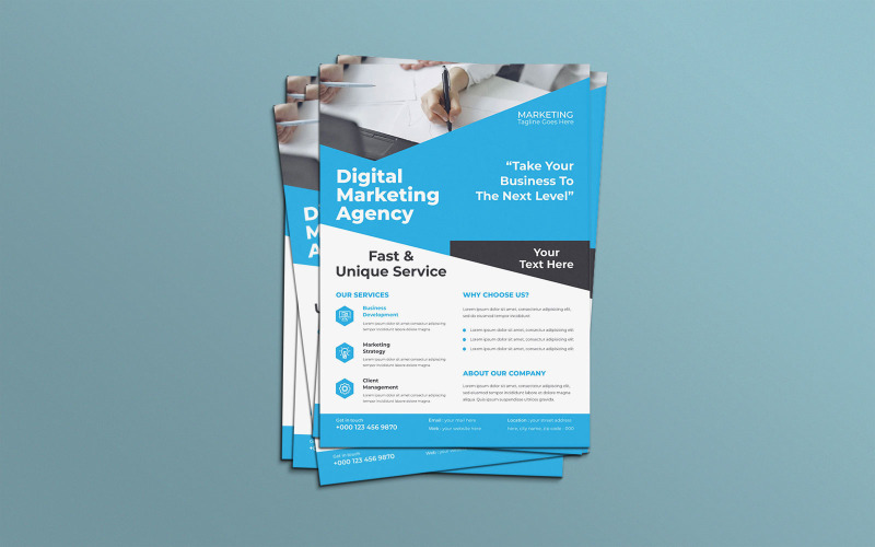 Agencia Marketing Digital Servicios Consultoría Empresarial Flyer ...