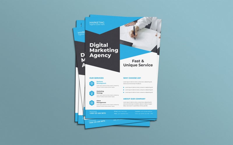 Digital Marketing Agency Marketing Agency Services Flyer Vector Layout Digital Marketing Agency Marketing Agency Services Flyer Vector Layout