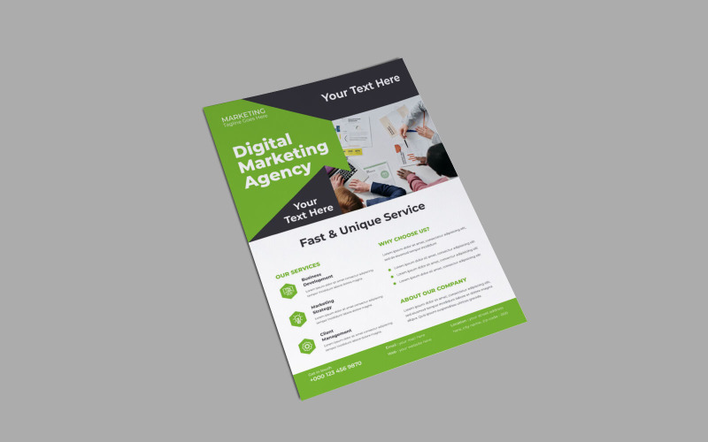 Digital Marketing Agency Professional Services Flyer Design Vector ...