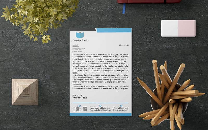 Letterhead Sample, Modern Letterhead Design - TemplateMonster