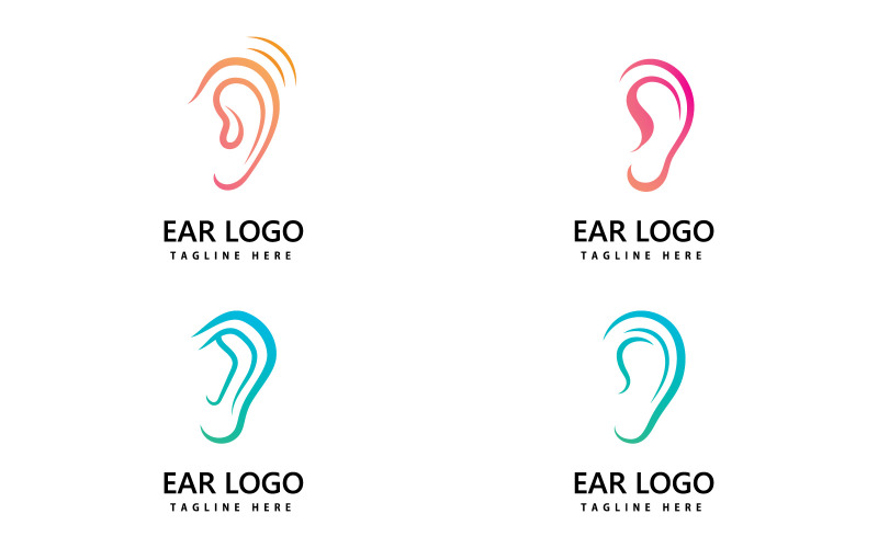 Ear,hearing logo icon vector design V0 - TemplateMonster