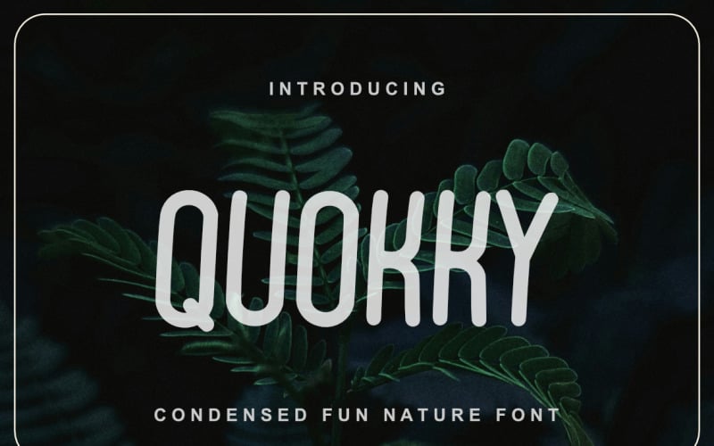 Quokky Condensed Fun Nature Font #417249 - TemplateMonster