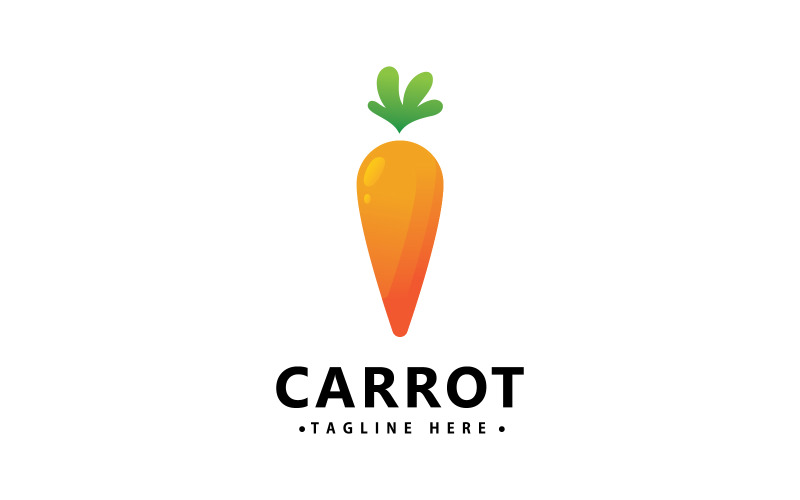 Carrot Logo Icon Vector Design Template V2 - TemplateMonster