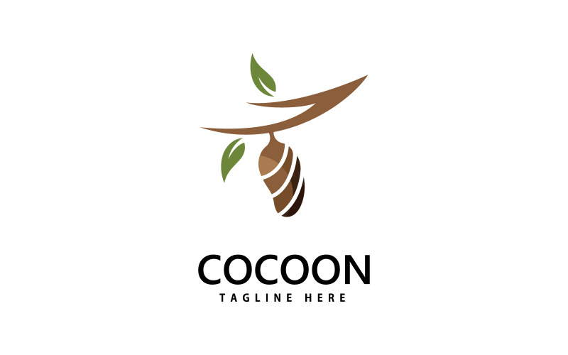 Cocoon-Logo, Vektorsymbol-Illustrationsvorlage, Design V3