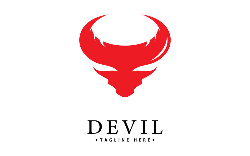 Red Devil logo vektör simge şablonu V 8 - TemplateMonster