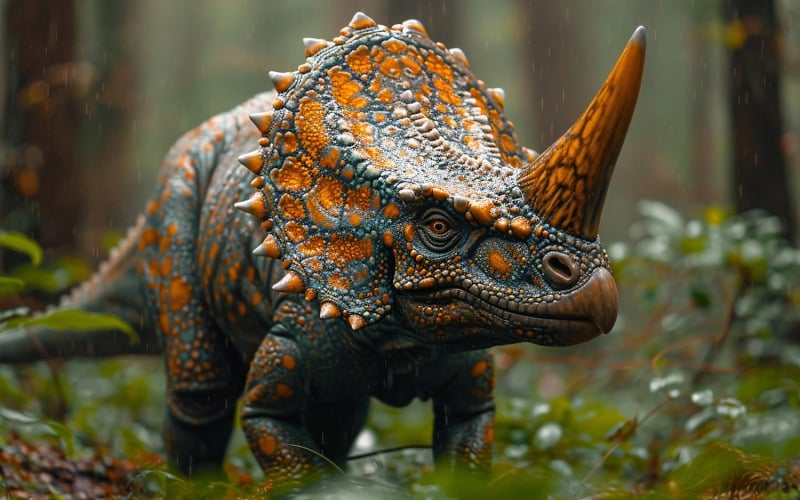 Photographie réaliste de dinosaure Triceratops 1