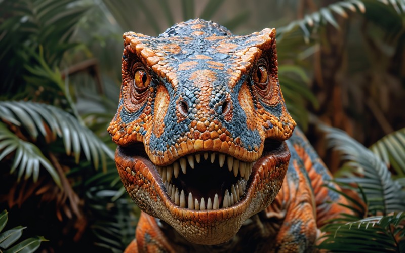 Fotografía realista de dinosaurio Allosaurus 4.