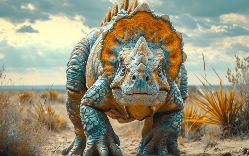 Fotografía realista de dinosaurio Camarasaurus 1.