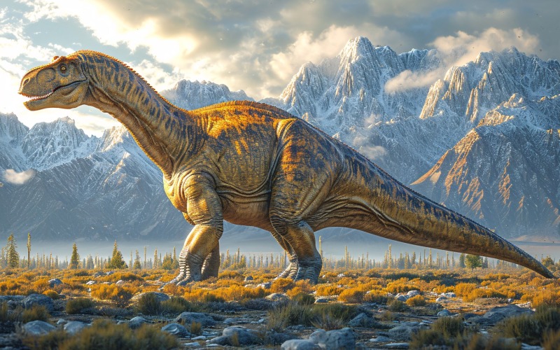 Fotografía realista del dinosaurio Camarasaurus 4