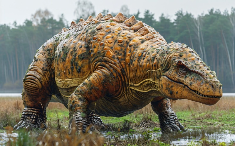 Fotografía realista del dinosaurio Nodosaurus 4