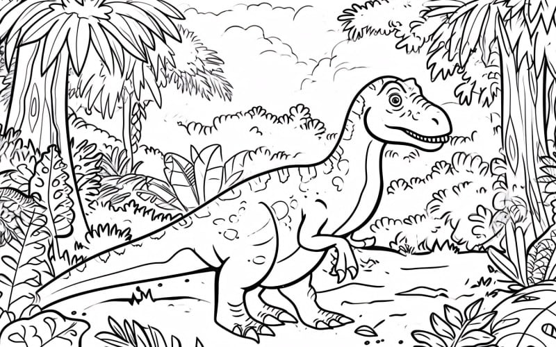 Baryonyx Dinosaur Colouring Pages 1 #418045 - TemplateMonster