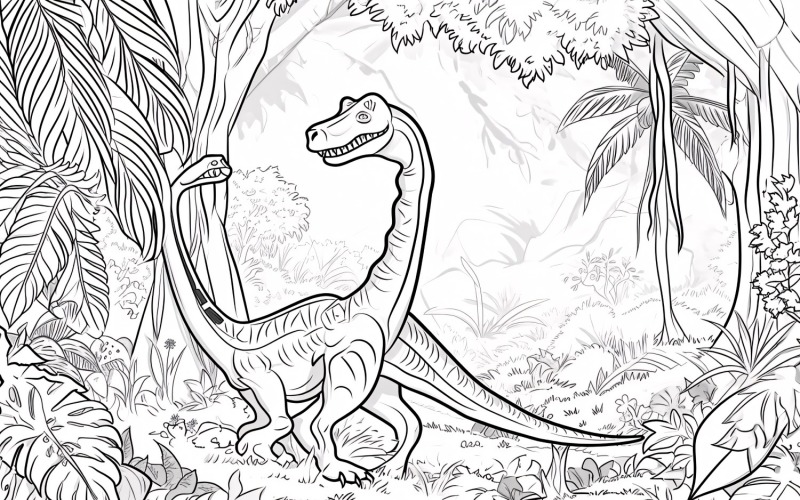 Compsognathus Dinosaur Colouring Pages 4 - TemplateMonster