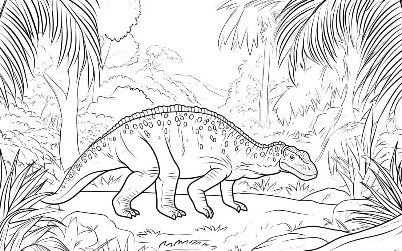 Iguanodon Dinosaur Colouring Pages 4 - TemplateMonster