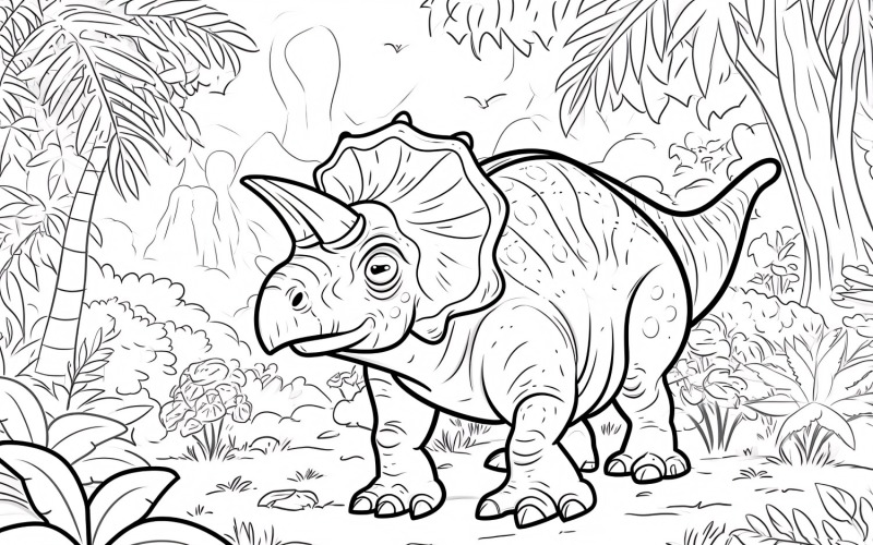 Protoceratops Dinosaur Colouring Pages 1 - TemplateMonster