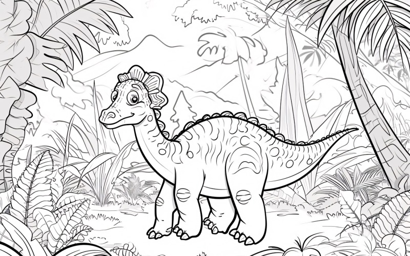 Amargasaurus Dinosaur Colouring Pages 1 - TemplateMonster