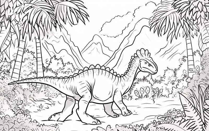 Amargasaurus Dinosaur Colouring Pages 2 - TemplateMonster