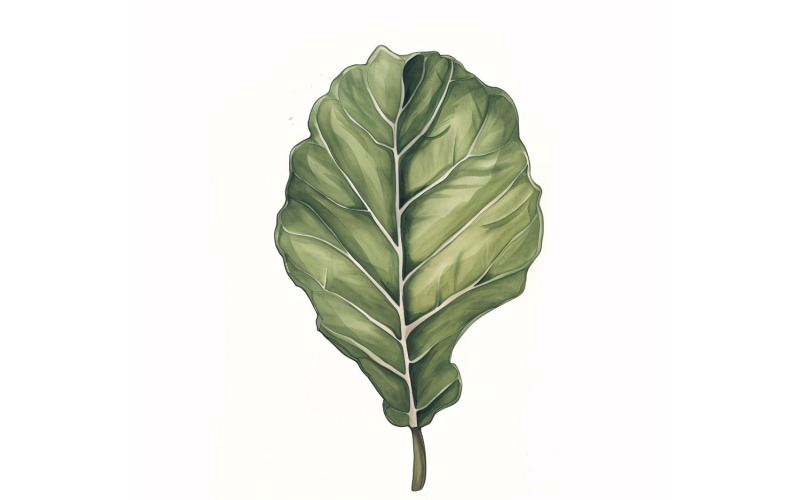 Fiddle Leaves Watercolour Style Painting 8 - TemplateMonster
