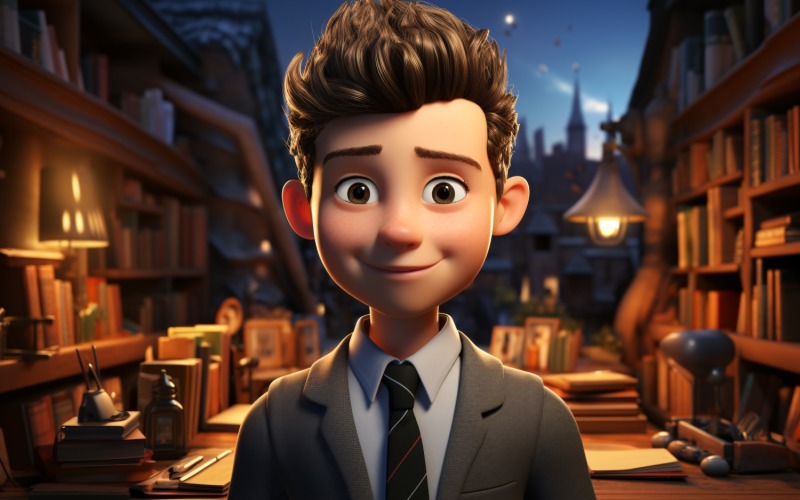 3D Character Boy Real_Estate Advisor environnement pertinent 2