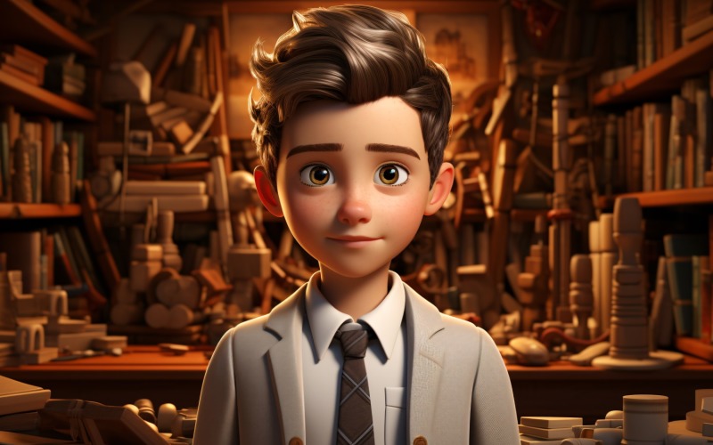 3D Character Boy Real_Estate Advisor relevant environment 1